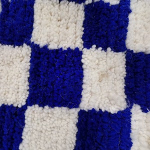 Large Checkered Area Rug Moroccan Checkerboard Rug - Etsy