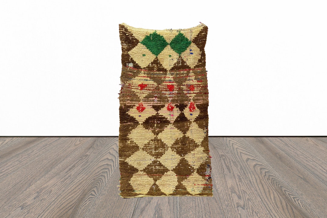 Moroccan Area Rug, 3x7 Feet Bohemian Rug, Berber Woven Rug, Tribal ...