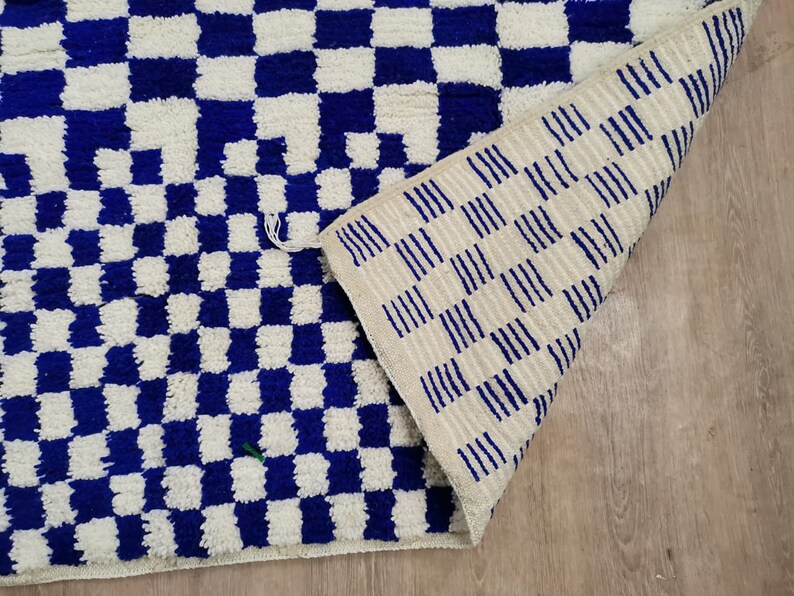 Large Checkered Area Rug Moroccan Checkerboard Rug - Etsy
