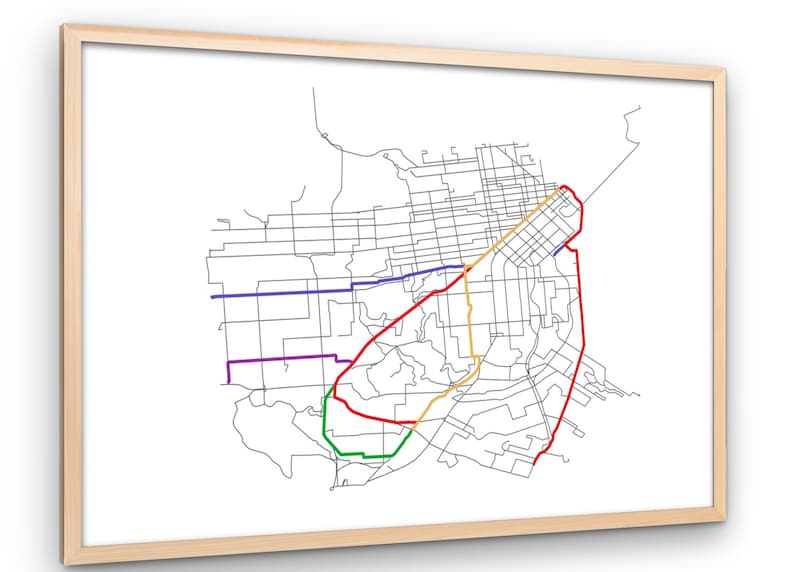 San Francisco MUNI Transit Printable Map - SF Train and Bus System ...
