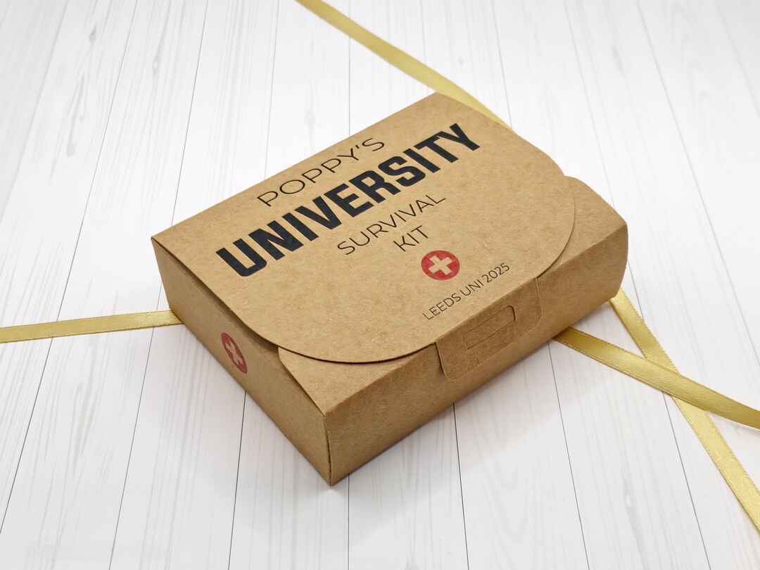 University Survival Kit Box: Student Care Package - Personalised - Etsy