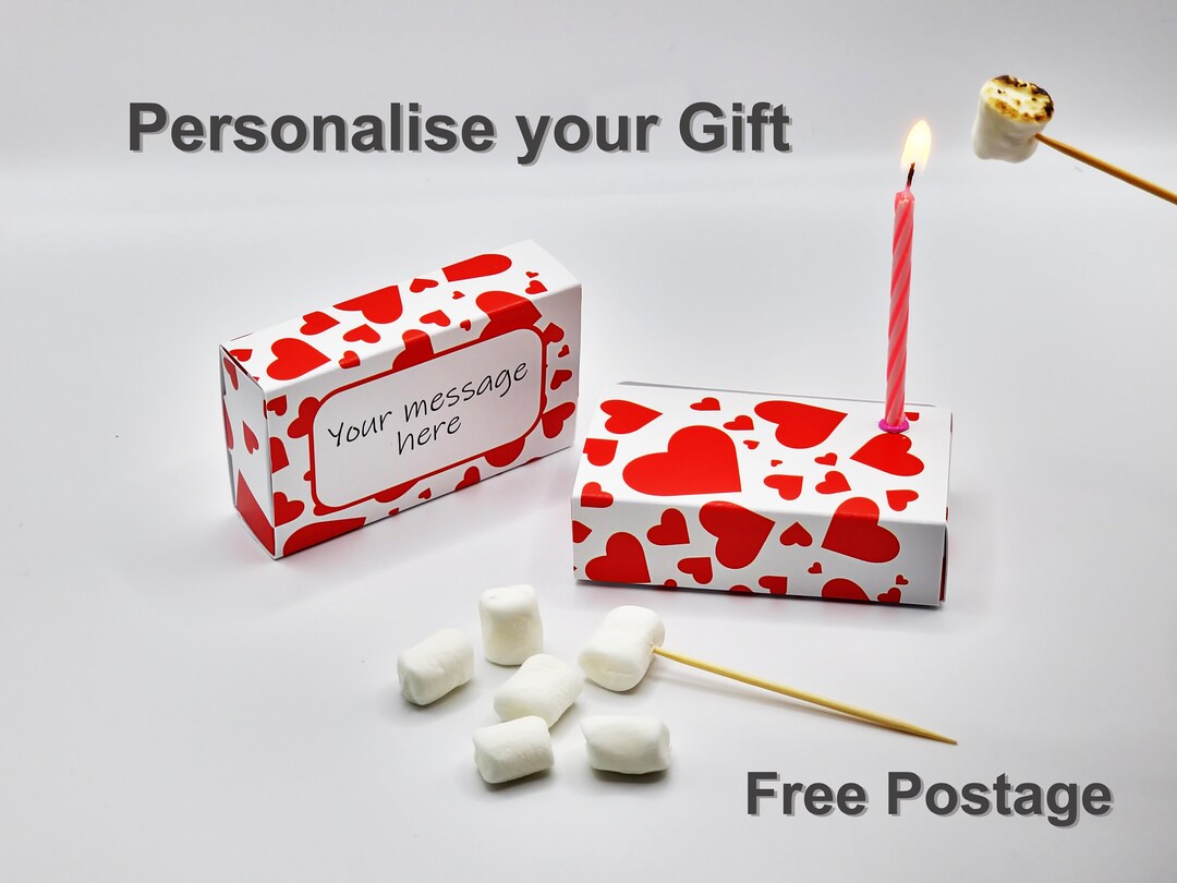Personalized Mini Marshmallow Toasting Kit: Birthday Gift in a Matchbox ...