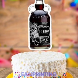 Rum PERSONALISED Birthday Cake Topper Any Name/ Age - Etsy UK