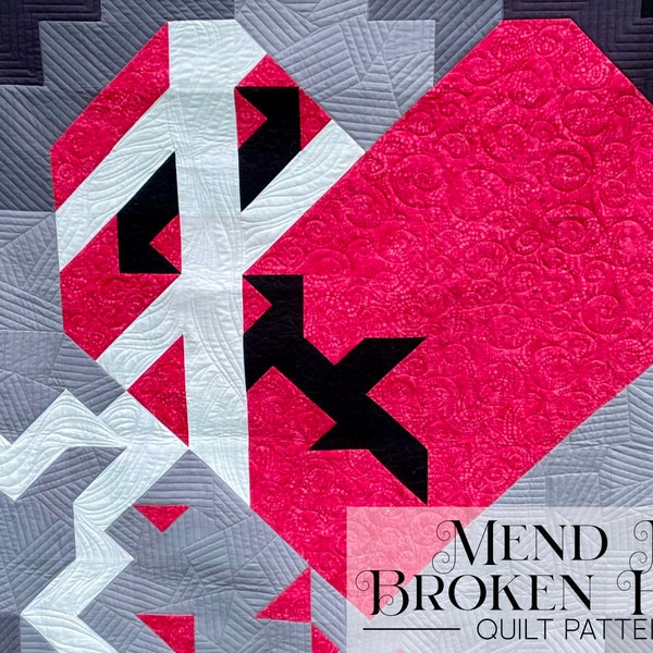 Broken Heart Quilt Pattern - Etsy