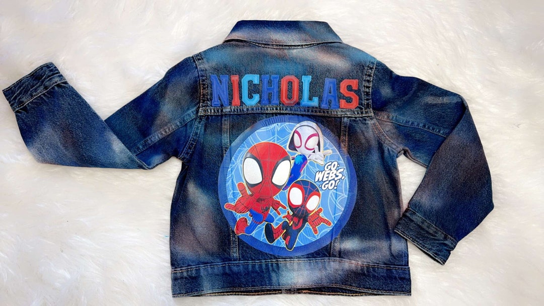 Kids Custom Denim Jean Jacket, Custom Painted Jean Jacket, Any ...