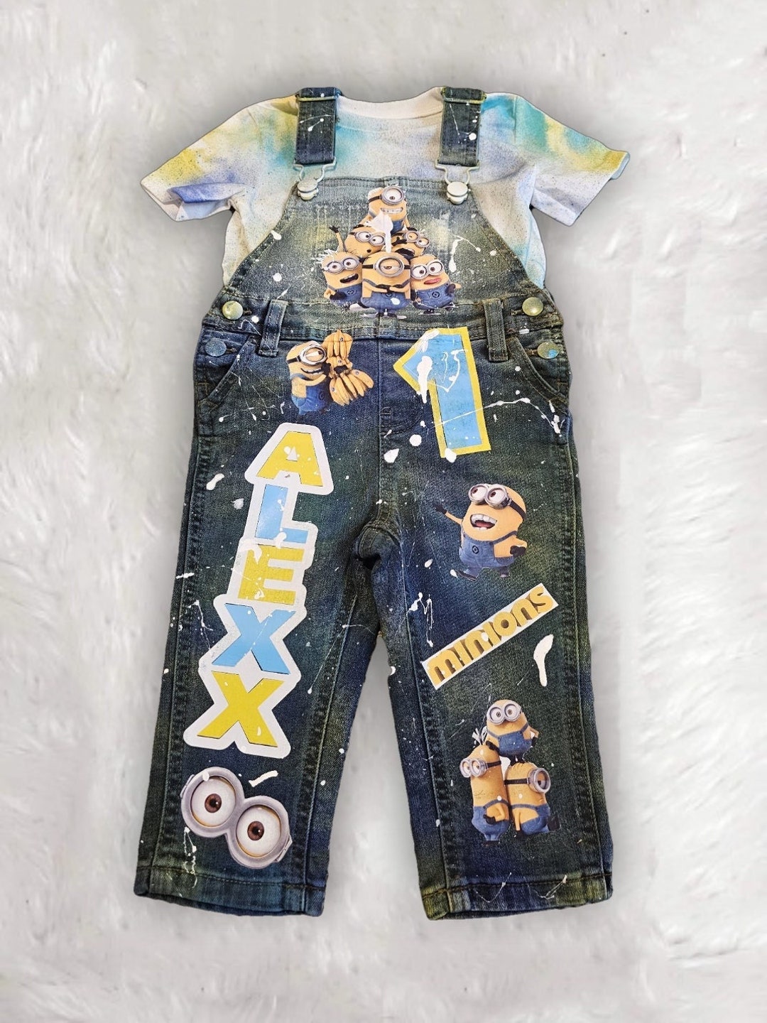 Custom Overall, Cartoon Inspired Jumper, Custom Overalls Birthday ...