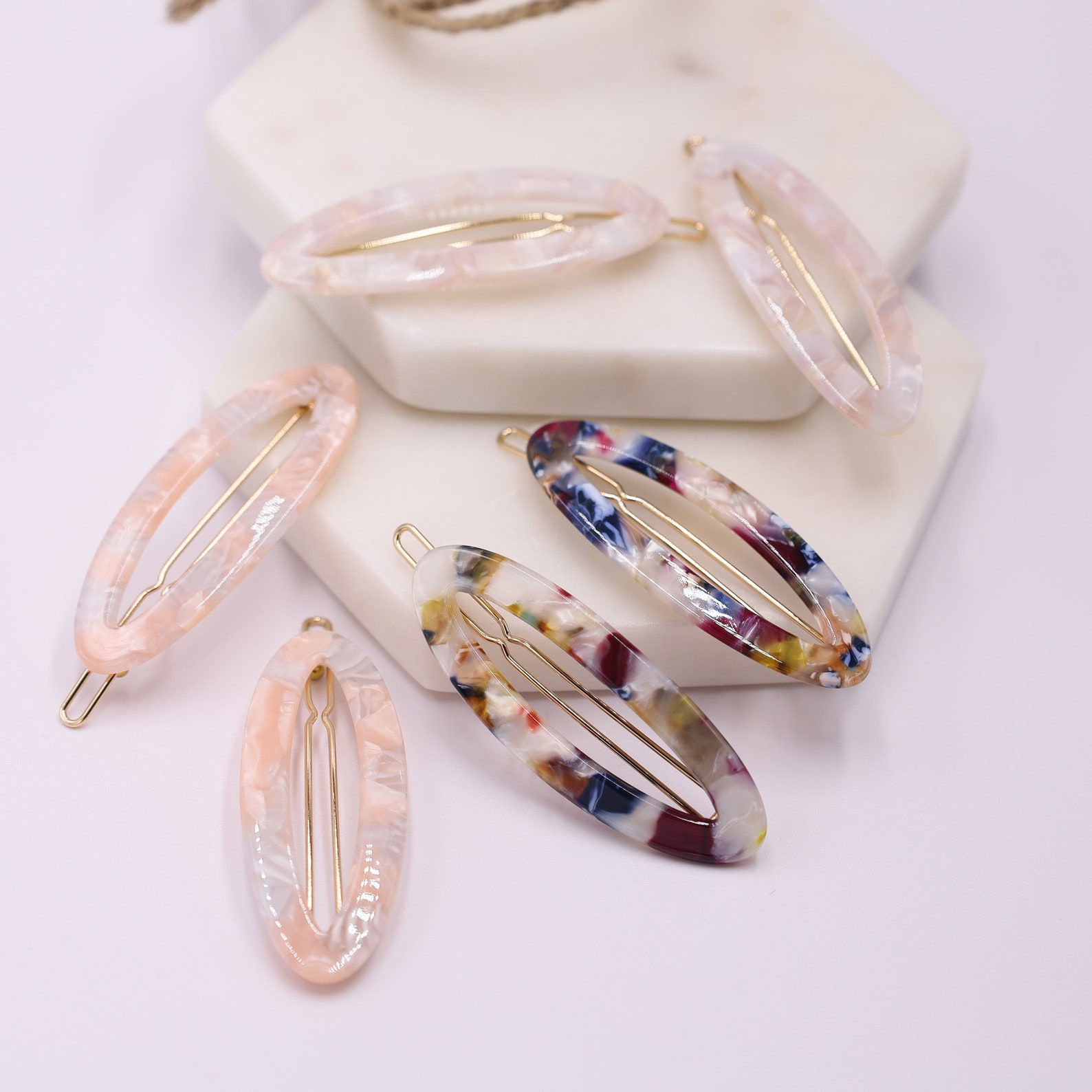 Resin Barrettes Resin Hair Clips Women Tortoise Barrette - Etsy