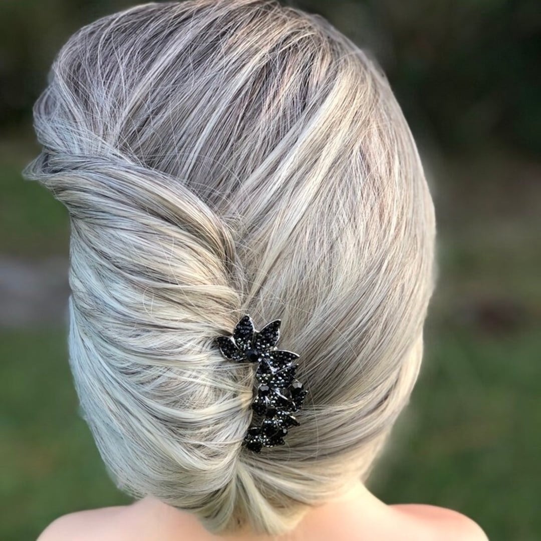 Black Hair Accessory for French Twist, Hair Stick for Mother of the ...