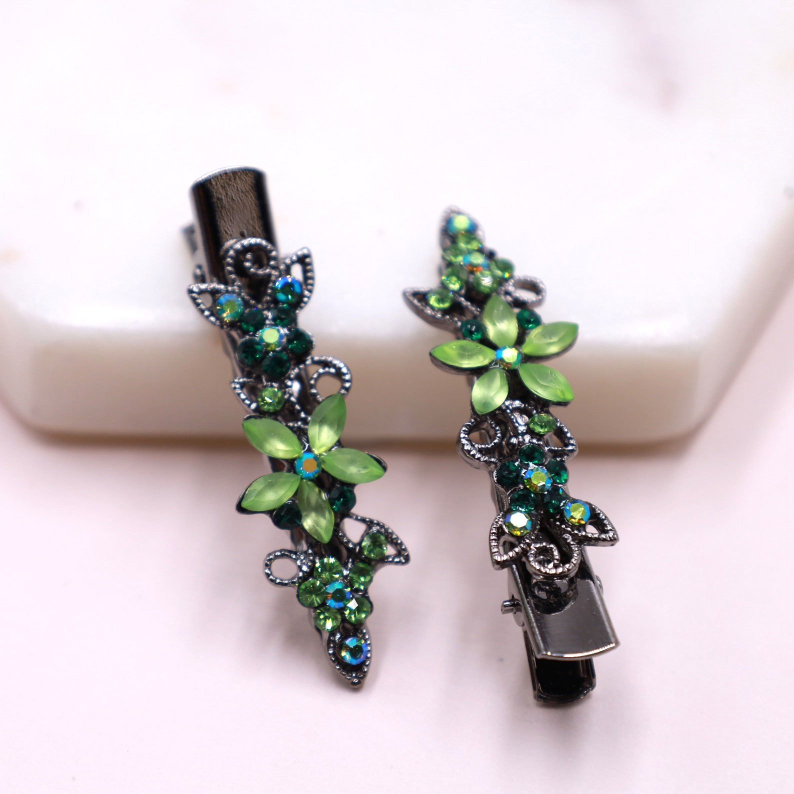 Crystal Flower Alligator Hair Clips: Mother of the Bride Hair ...