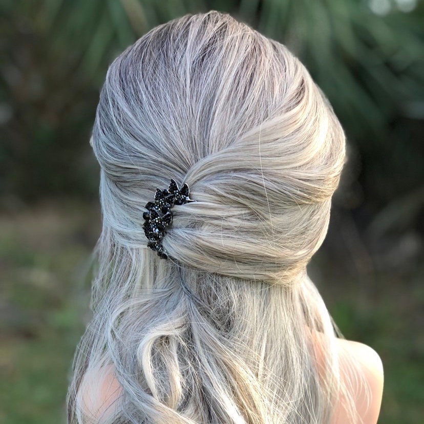 Mother of the Bride Hair Piece Gift From Bride Black Wedding - Etsy