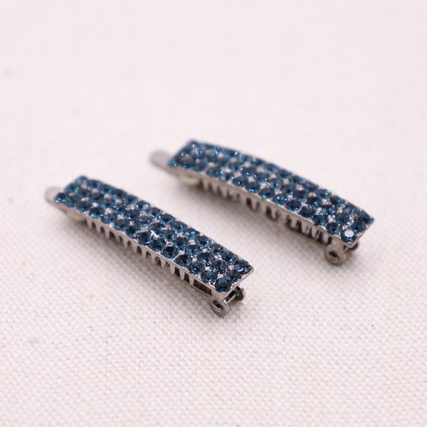 Navy Blue Hair Clips - Etsy