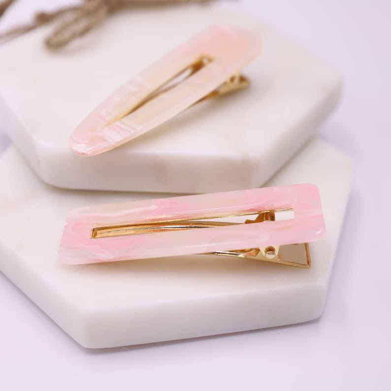 Resin Hair Clips Hair Clip For Women Geometric Acrylic | Etsy