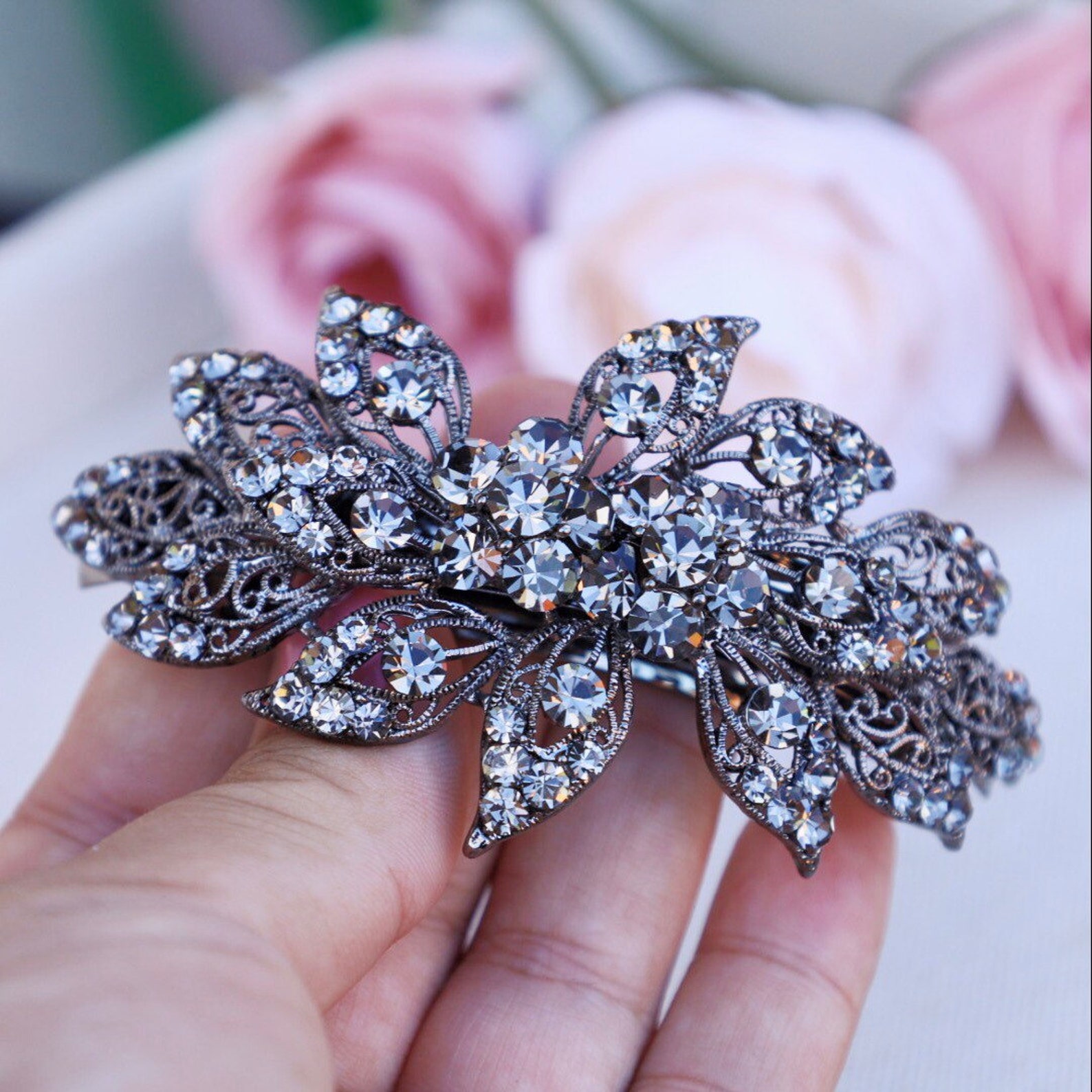 Mother of the Bride Hair Piece Gift From Bride Black Wedding - Etsy