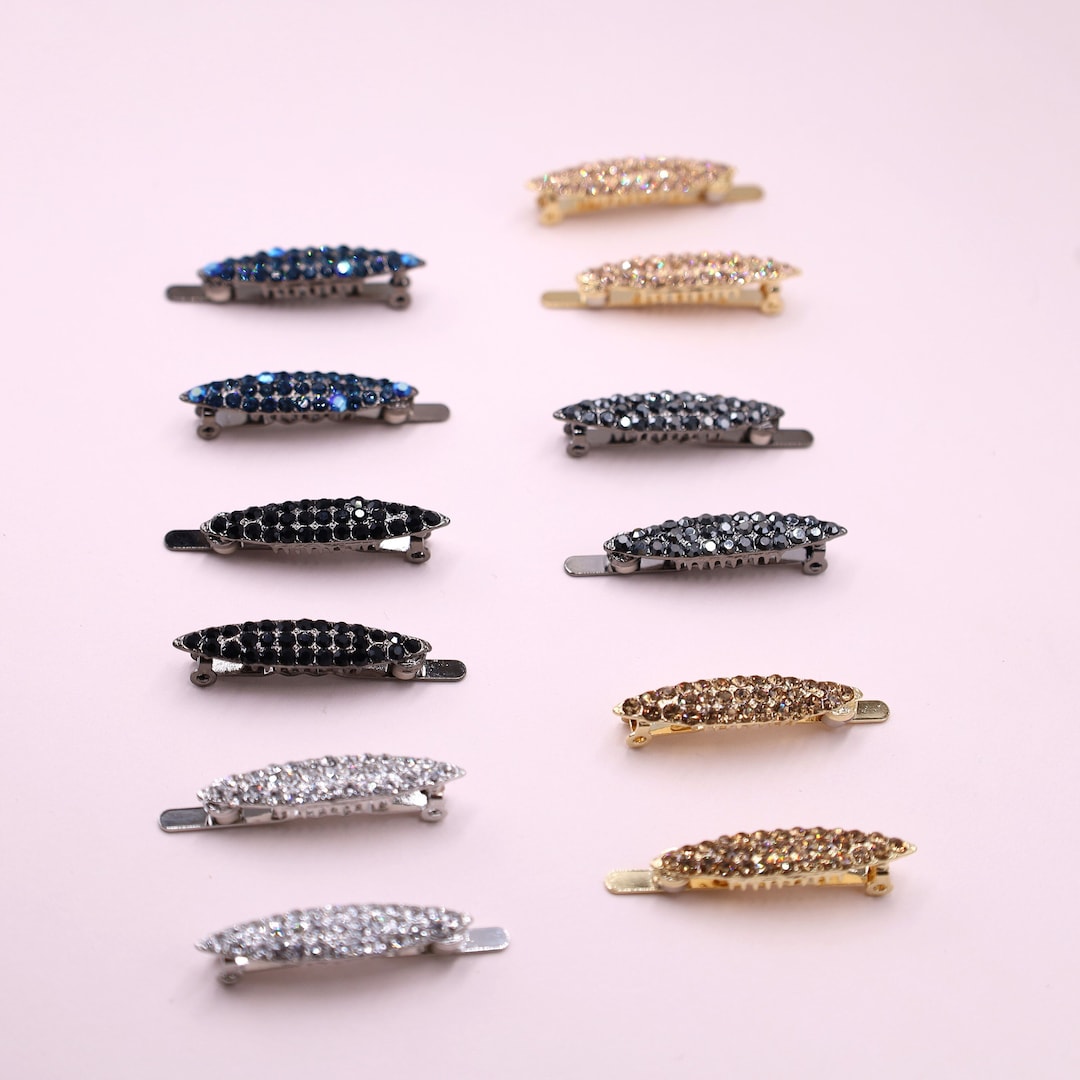 Crystal Magnetic Barrettes for Thin Hair: Small Hair Clips Set - Etsy