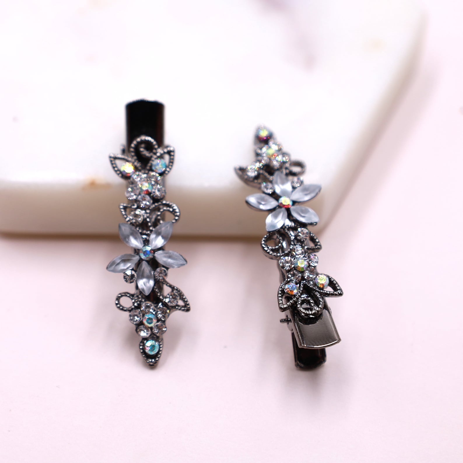 Crystal Flower Alligator Hair Clips: Mother of the Bride Hair ...