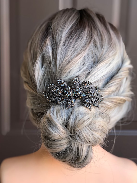 Mother of the Bride Hair Piece Gift From Bride Black Wedding - Etsy