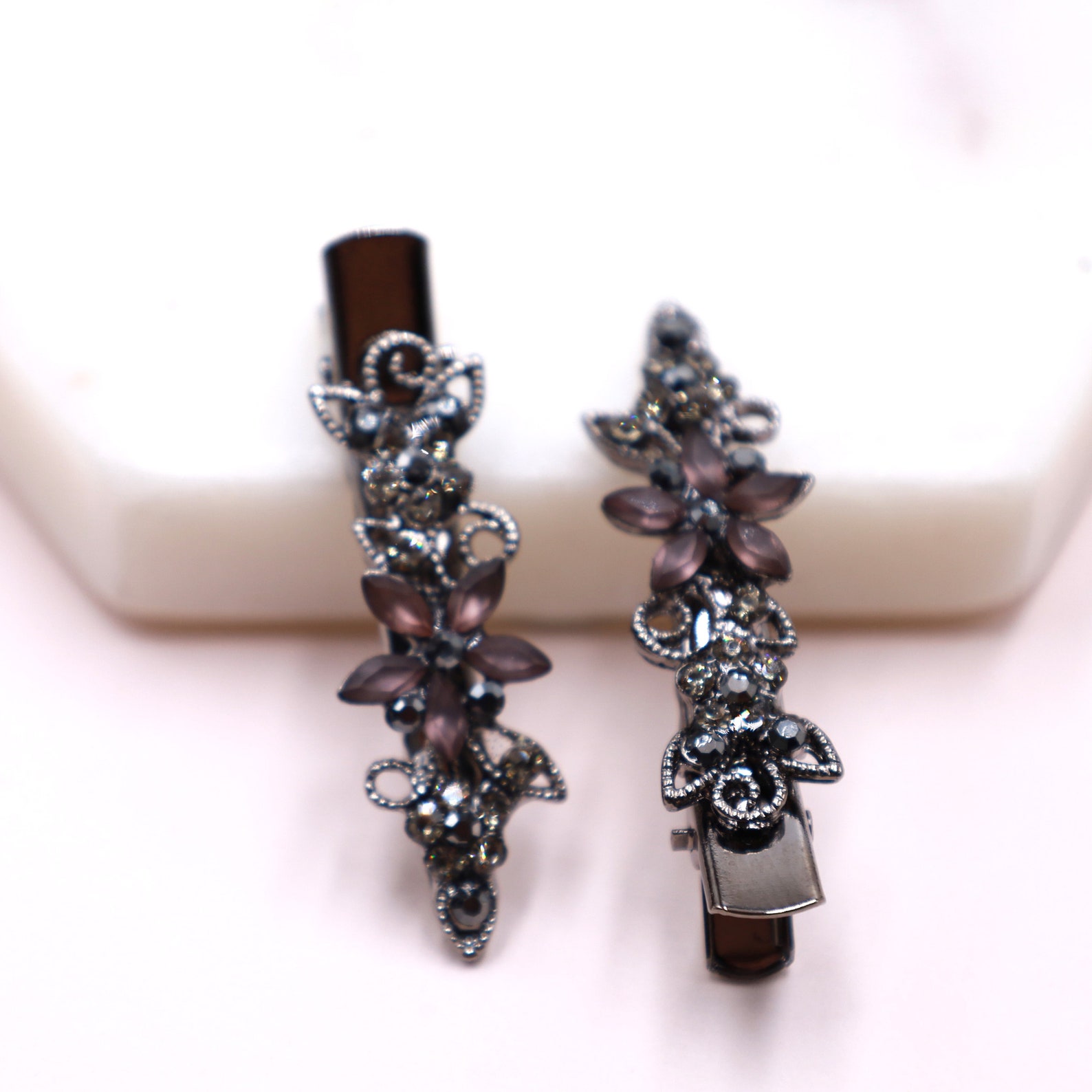 Crystal Flower Alligator Hair Clips: Mother of the Bride Hair ...