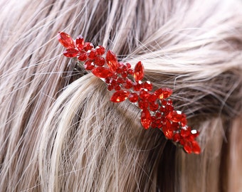 Red and silver hair accessories store