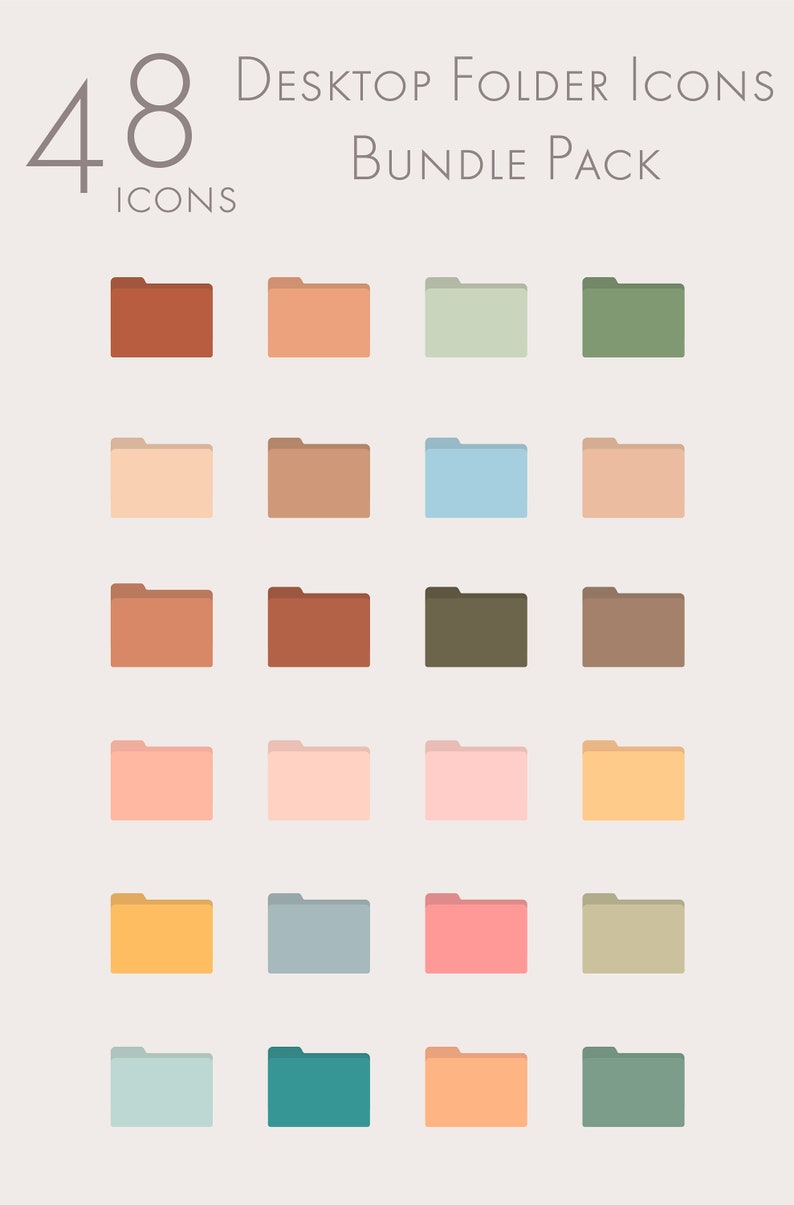 Icon Pack Folder Icons for Macos Macbook bundle Icons | Etsy