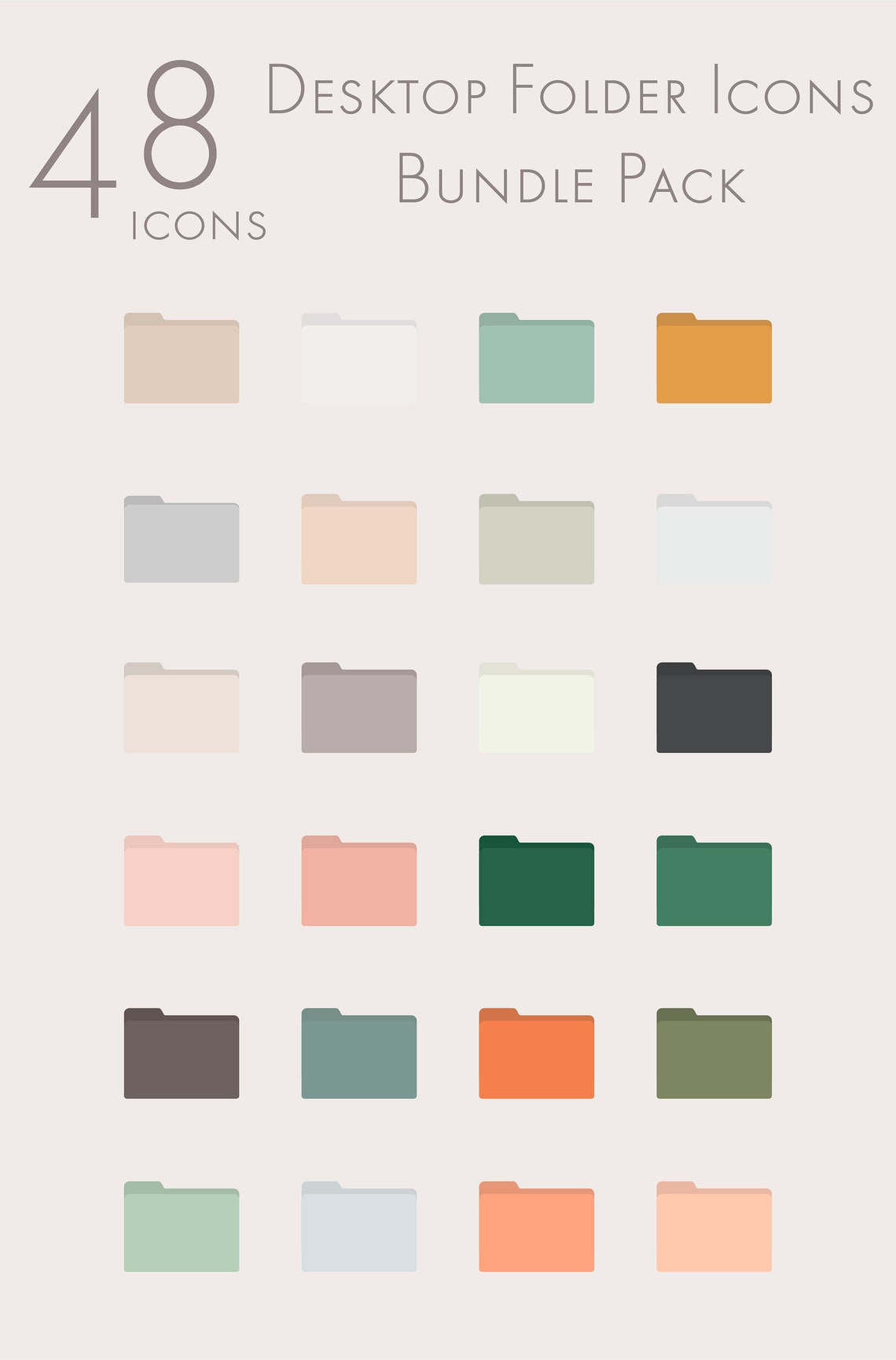 Icon Pack Folder Icons for Macos Macbook bundle Icons | Etsy