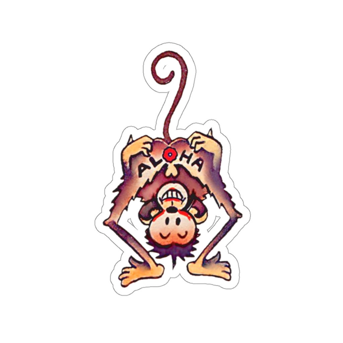 Aloha Monkey Vintage Sailor Tattoo | Etsy