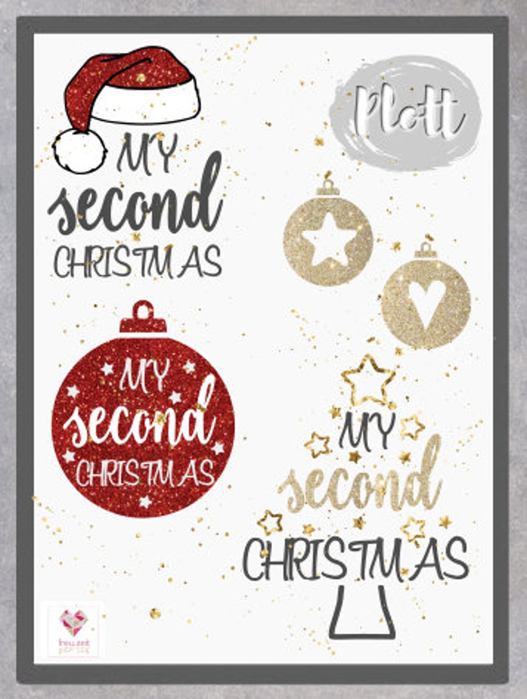 Plotter File My Second Christmas SVG. Dxf - Etsy
