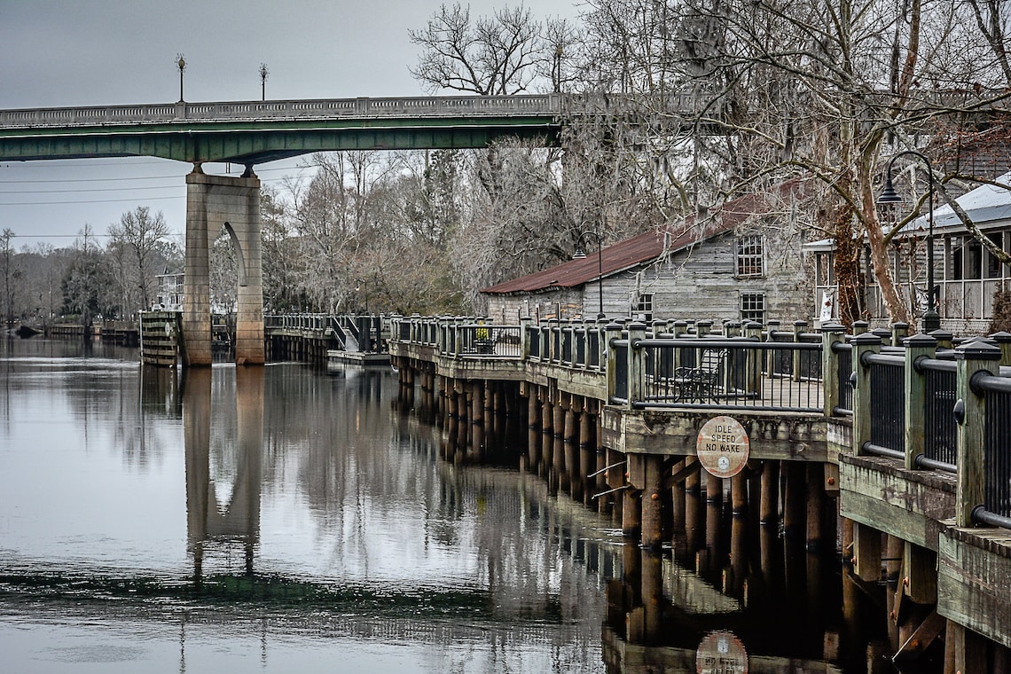Conway SC Riverwalk Bridge Print | Etsy