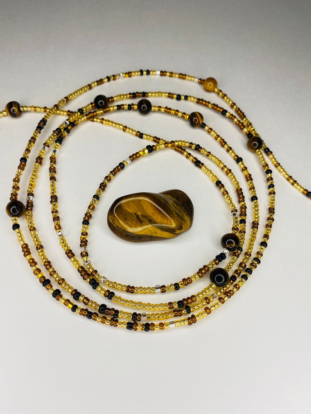 Tigers Eye Waist Chain Crystal Waist Bead Chakra Waist Bead Healing ...