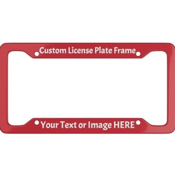 License Plate Frame Custom Logo - Etsy