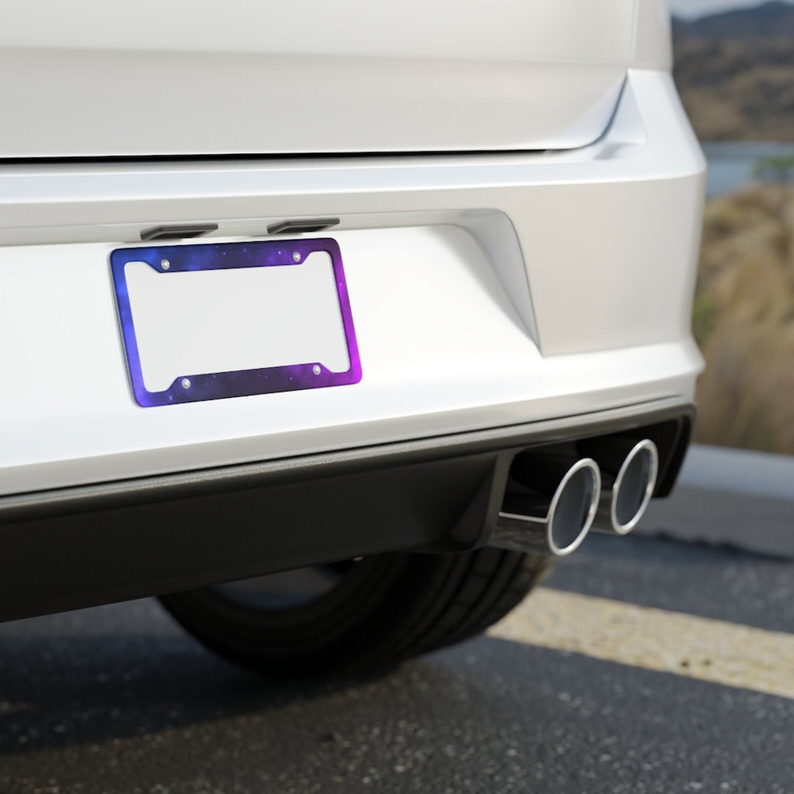 Space Galaxy Print License Plate Frame Realistic Nebula and - Etsy