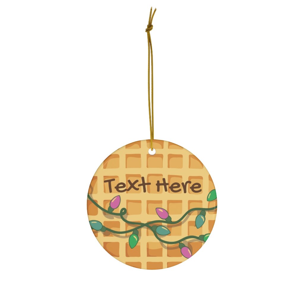 Stranger Waffle Garland Lights Personalized Ceramic Ornament - Etsy