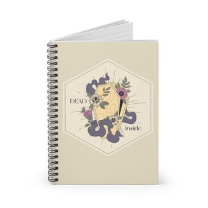 Cute Aesthetic Goth Spiral Notebook: Dead Inside Coffin With - Etsy