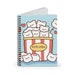 Cute Kawaii Notebook With Tiny Face Bear Popcorn Cartoon Design Print ...