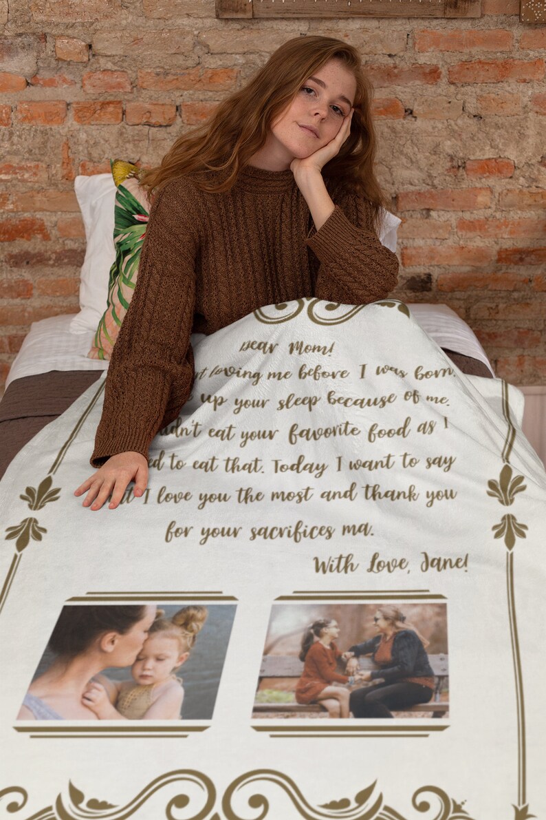 Personalized Printed Message and Photo Blanket Vintage Style - Etsy