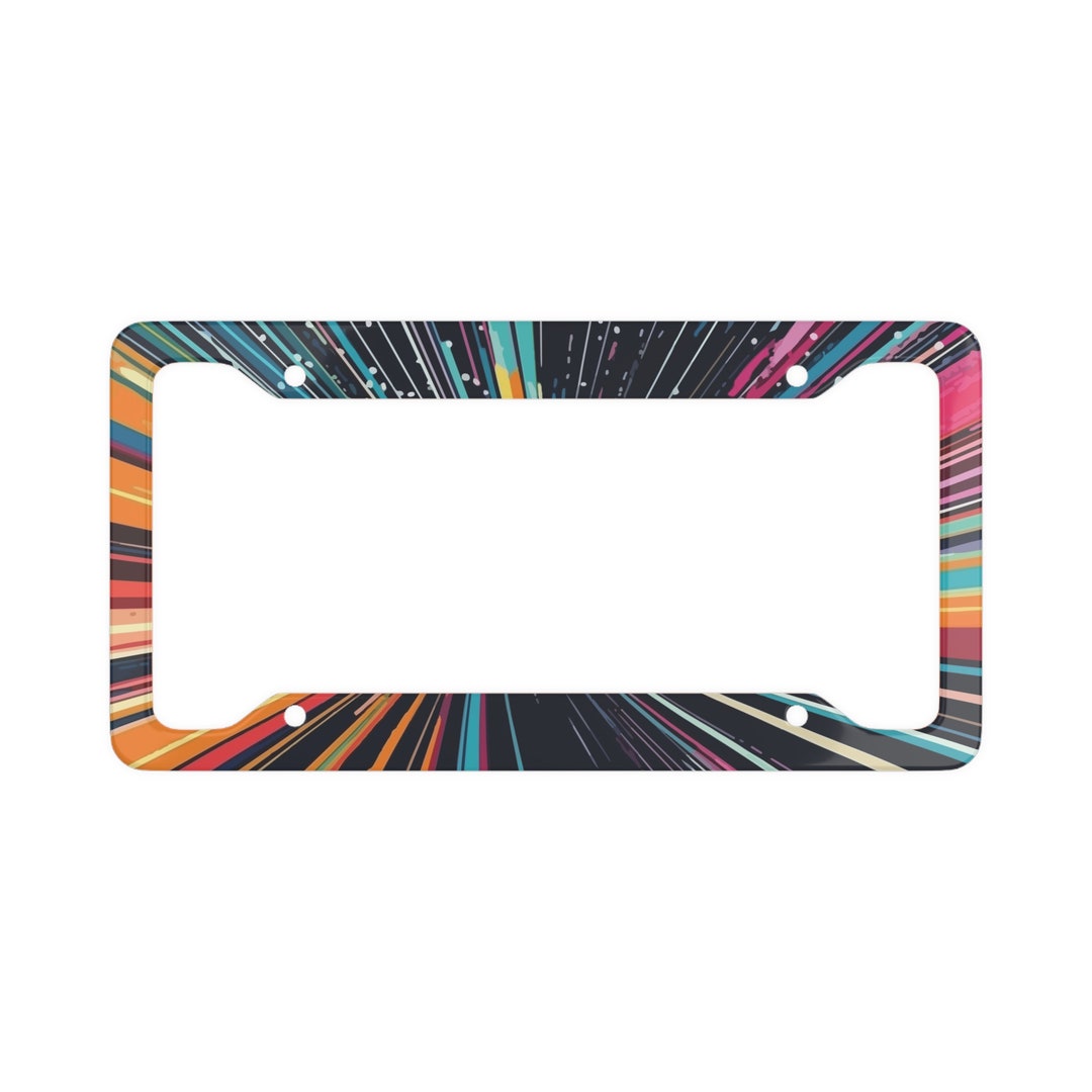 Anime Speed Line Design License Plate Frame, Anime Metal Car ...