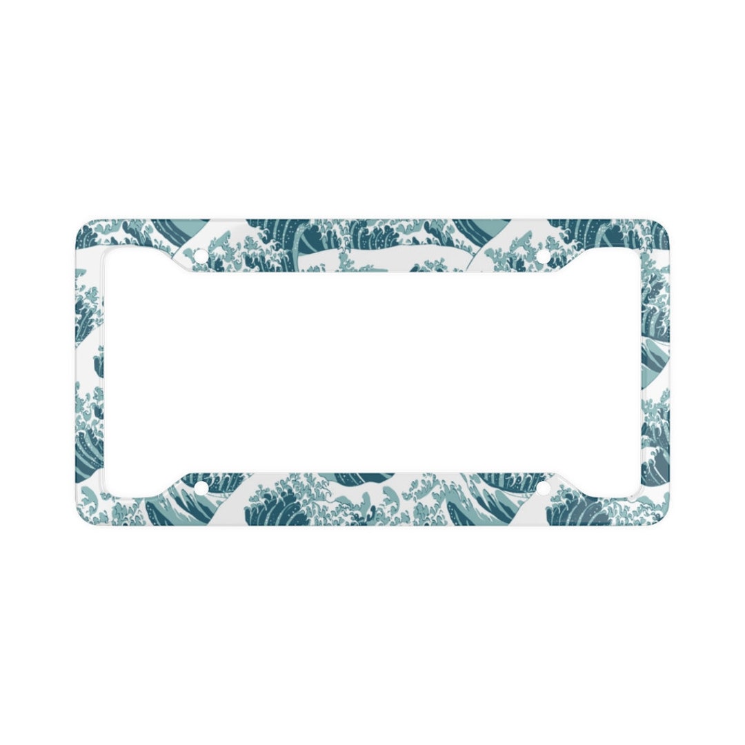 Cute License Plate Frame With the Great Wave off Kanagawa Car License ...