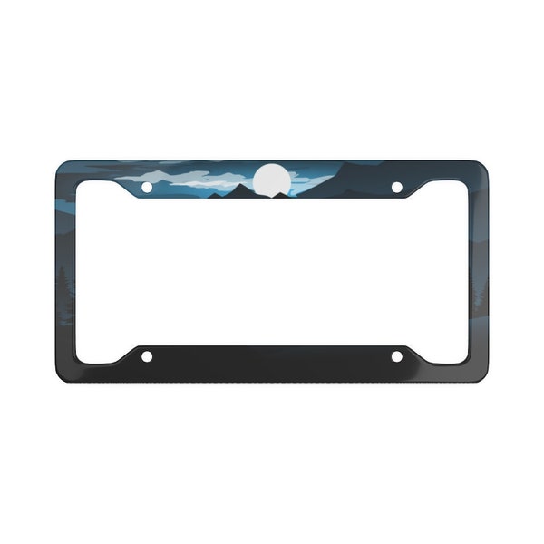 License Plate Frame Mountains - Etsy