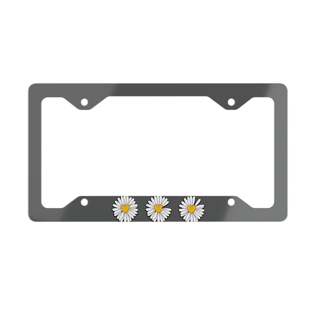 Positive Daisy License Plate Frame for Car, Cute Chamomile Car Decor ...