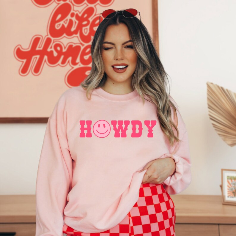 Howdy Smiley PNG Howdy Preppy PNG Trendy Hoodie Design Howdy PNG Design ...