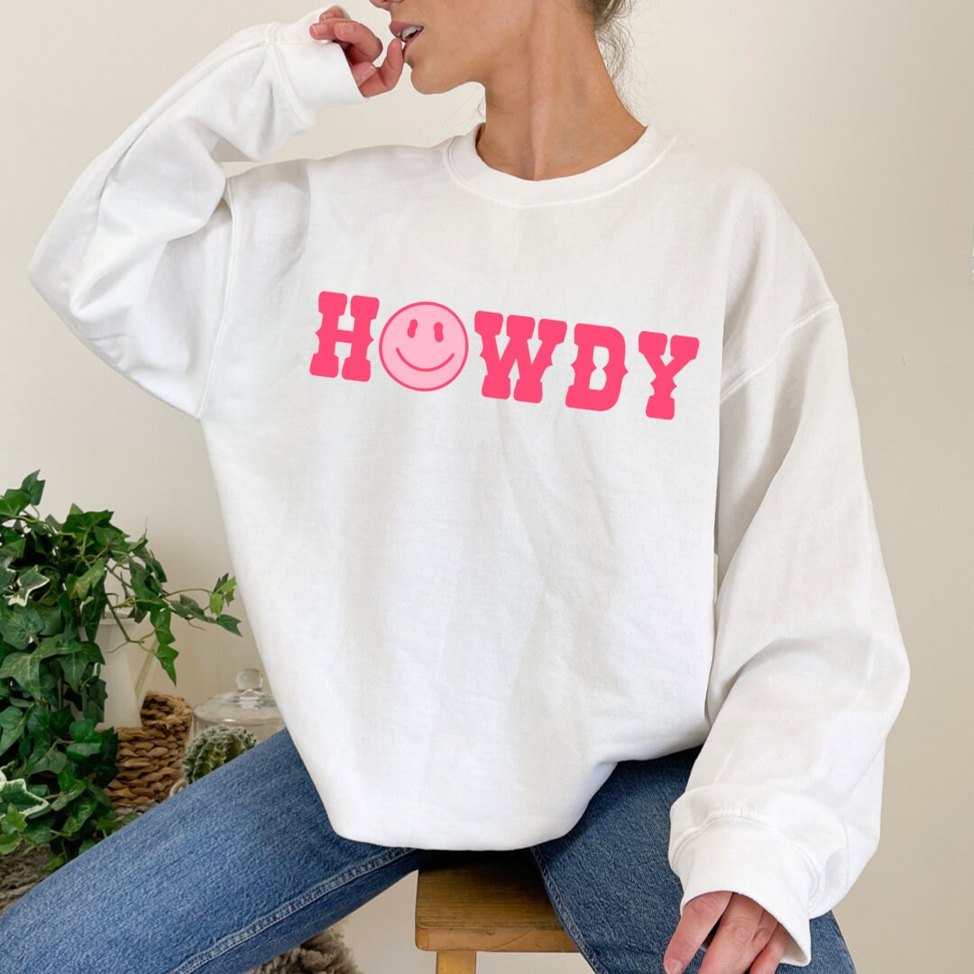 Howdy Smiley PNG Howdy Preppy PNG Trendy Hoodie Design Howdy PNG Design ...