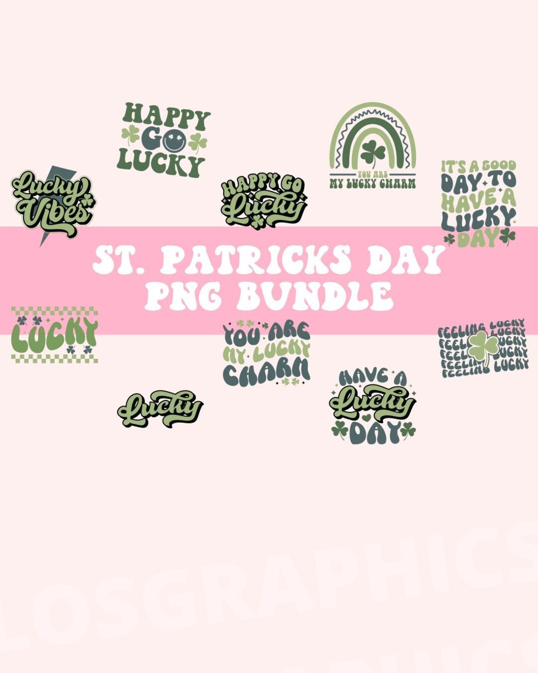 Retro St. Patrick's Day PNG Design Bundle St. - Etsy