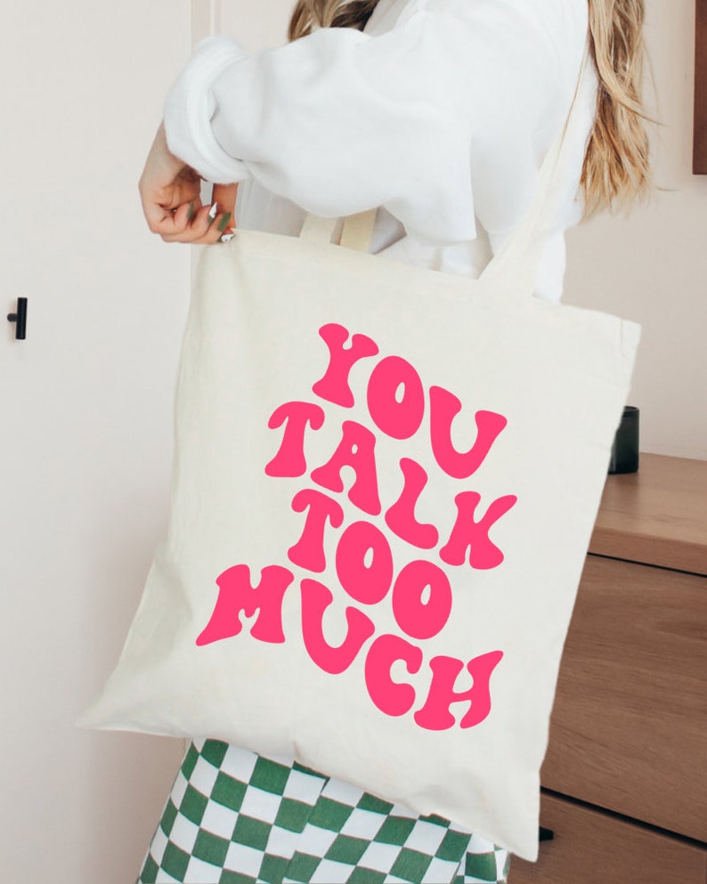 You Talk Too Much Wavy Text PNG Retro Wavy Quote Trendy Hoodie Design ...