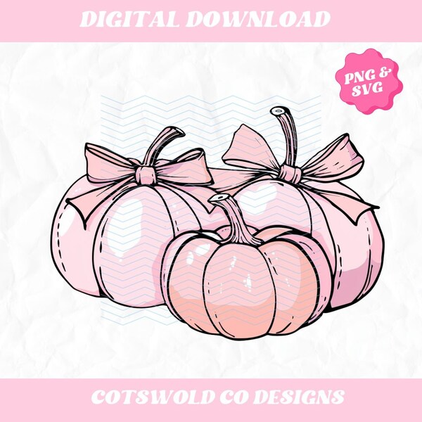 Coquette Pumpkin Clipart - Etsy
