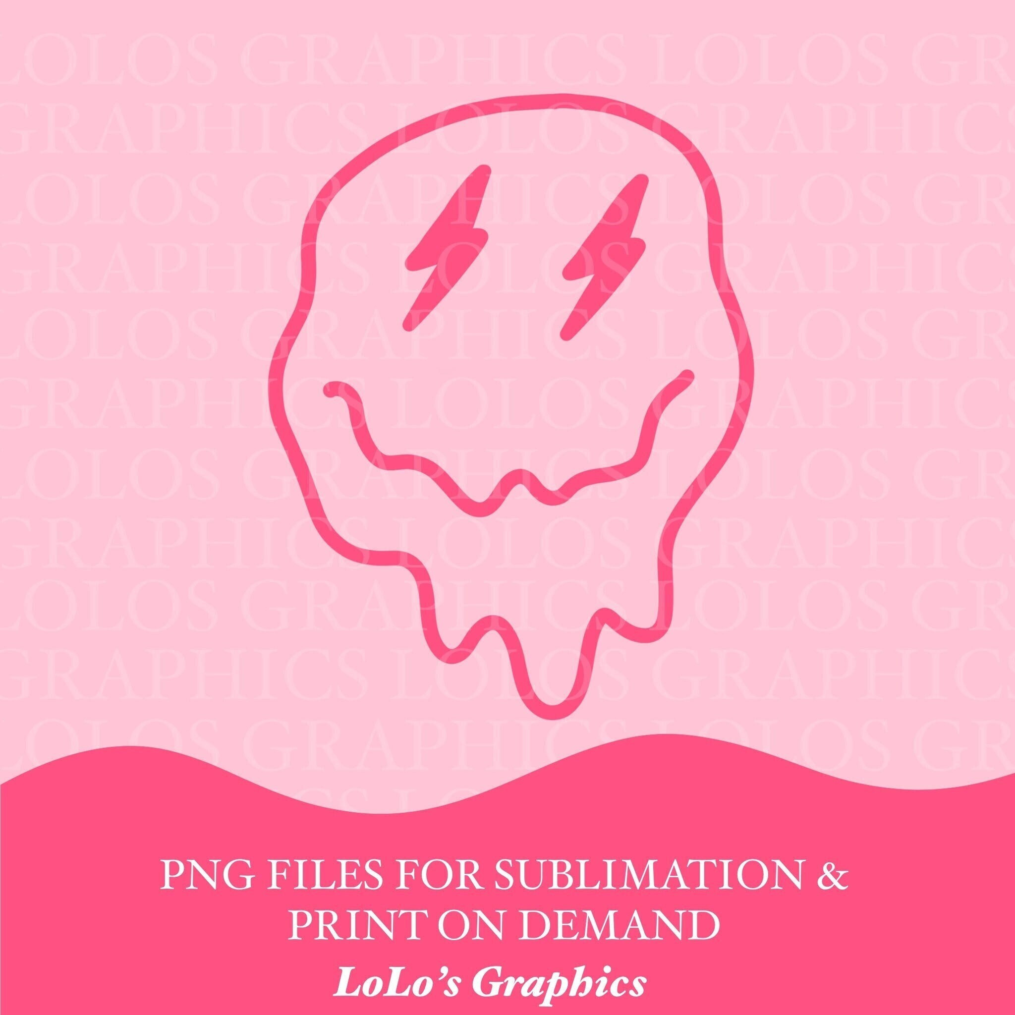 Drippy Smile Hot Pink PNG Smiley Shirt Design Preppy PNG - Etsy