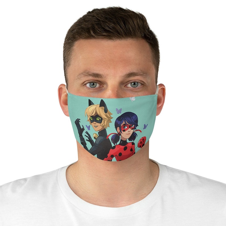 Miraculous Ladybug Face Mask Ladybug Pattern Cat Noir | Etsy