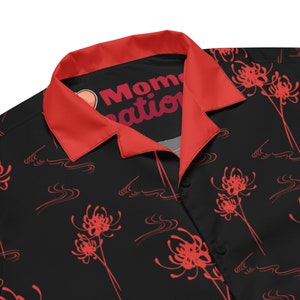 Red Spider Lily Unisex Oversized Button up Shirt Anime Japanese Design ...