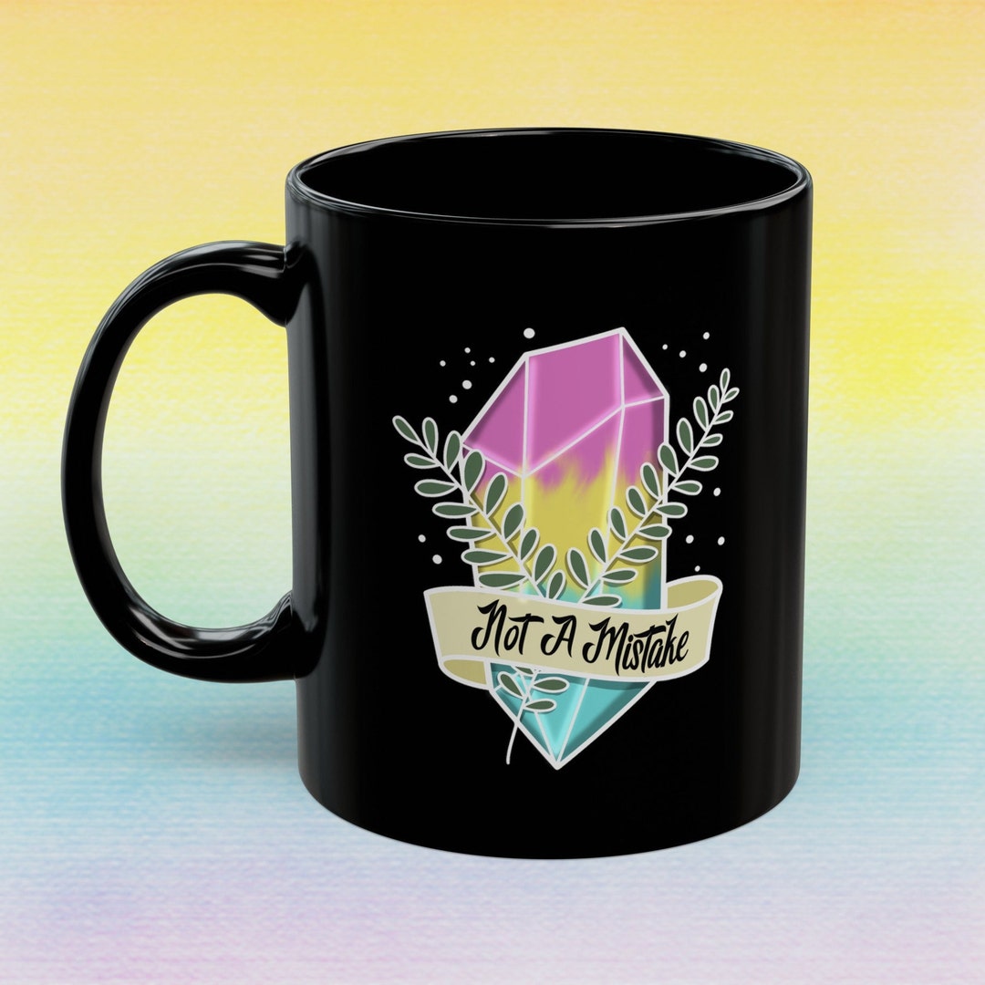 Not A Mistake Subtle Pan Pride Black Mug 11oz Queer Gift Month Witchy ...