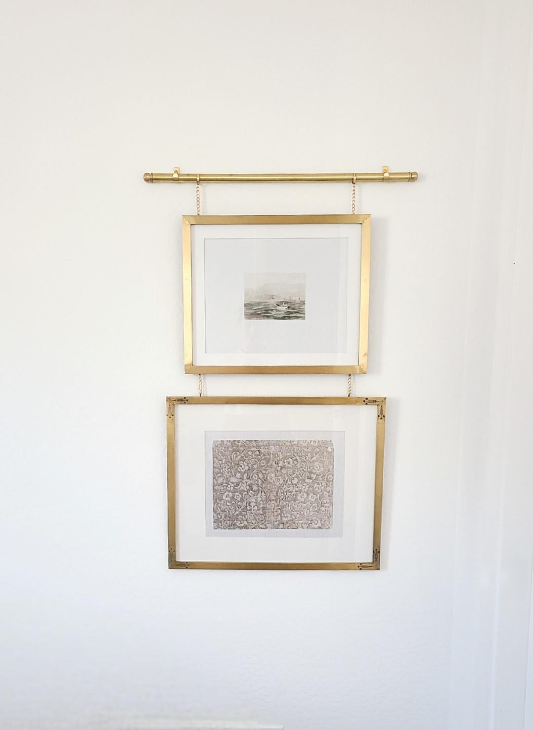 Unlaquered Brass Photo Rail Kit: for Vintage Inspired Wall Gallery - Etsy