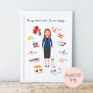 Favourite Things Digital Print/ Custom Portrait/ My Favourite Things ...