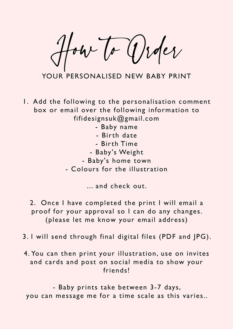 Personalised New Baby Printable New Baby Girl Print Birth - Etsy
